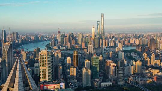 航拍上海陆家嘴正版超高清4k商用授权视频素材下载-新片场素材