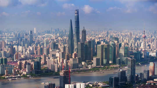 上海陆家嘴航拍延时正版超高清4k商用授权视频素材下载-新片场素材