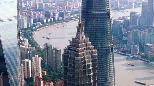 航拍上海陆家嘴建筑正版超高清4k商用授权视频素材下载-新片场素材